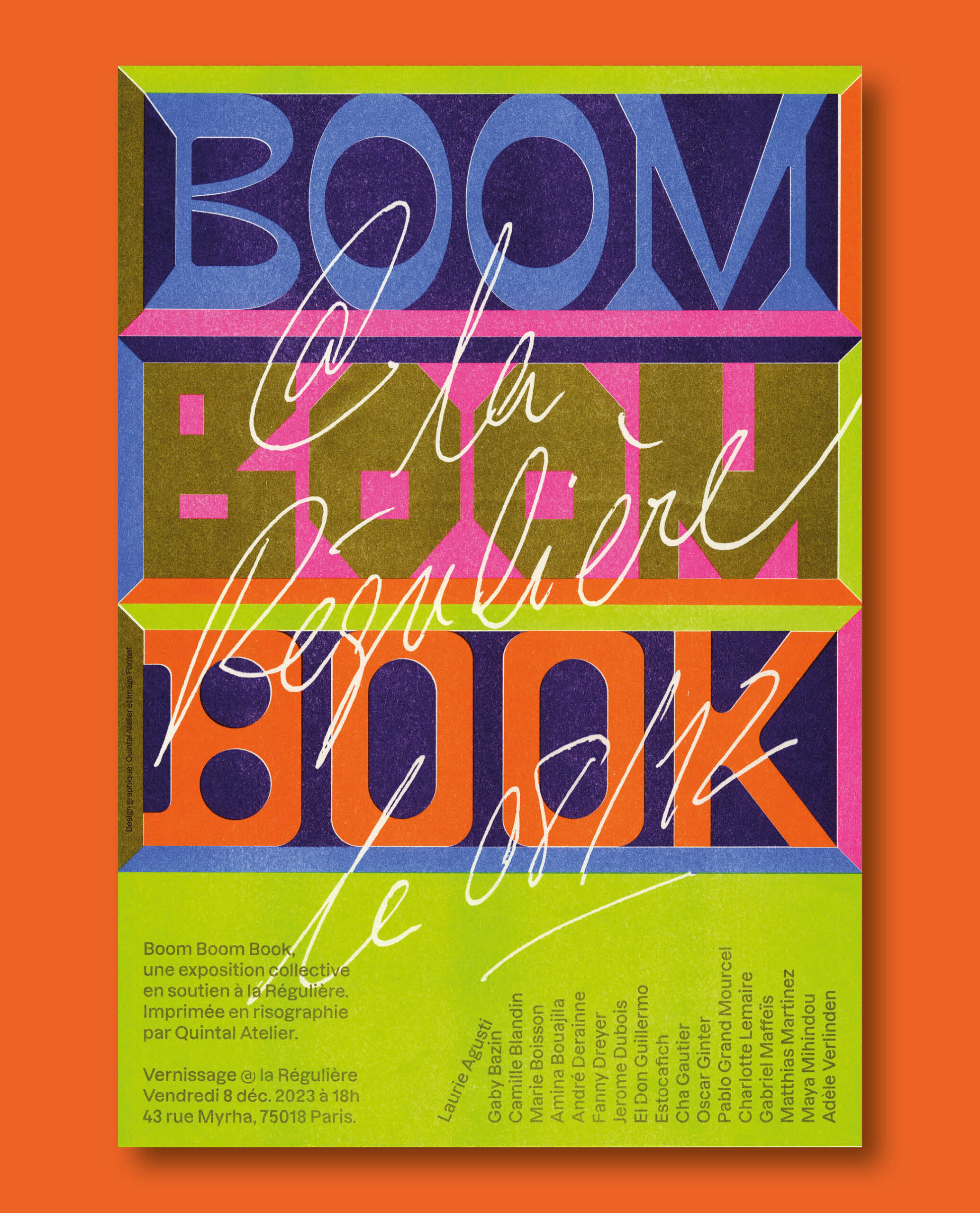 Poster "BOOM BOOM BOOK" – La Régulière
